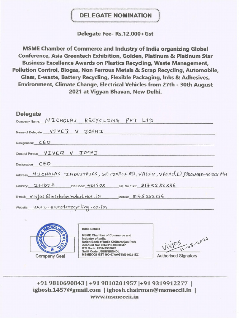 Delegate Nomination Form | PDF