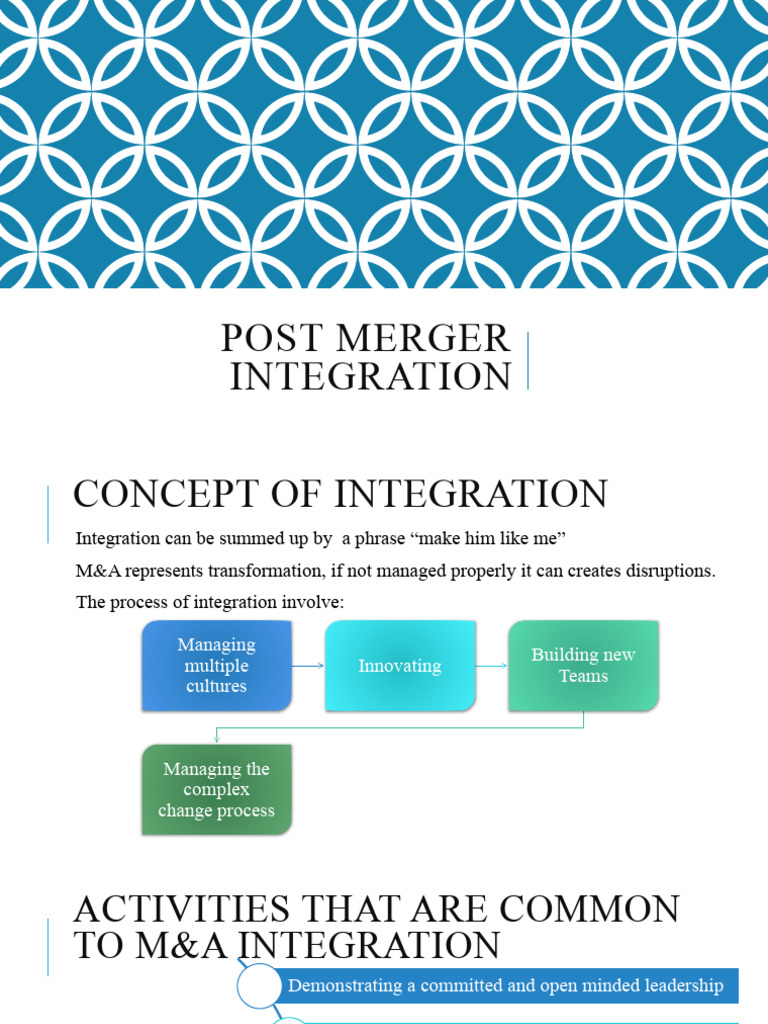 28, 29 Post Merger Intergration | PDF | Mergers And Acquisitions | Leadership