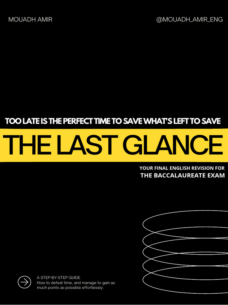 The Last Glance: Too Late Is The Perfect Time To Save What'S Left To ...