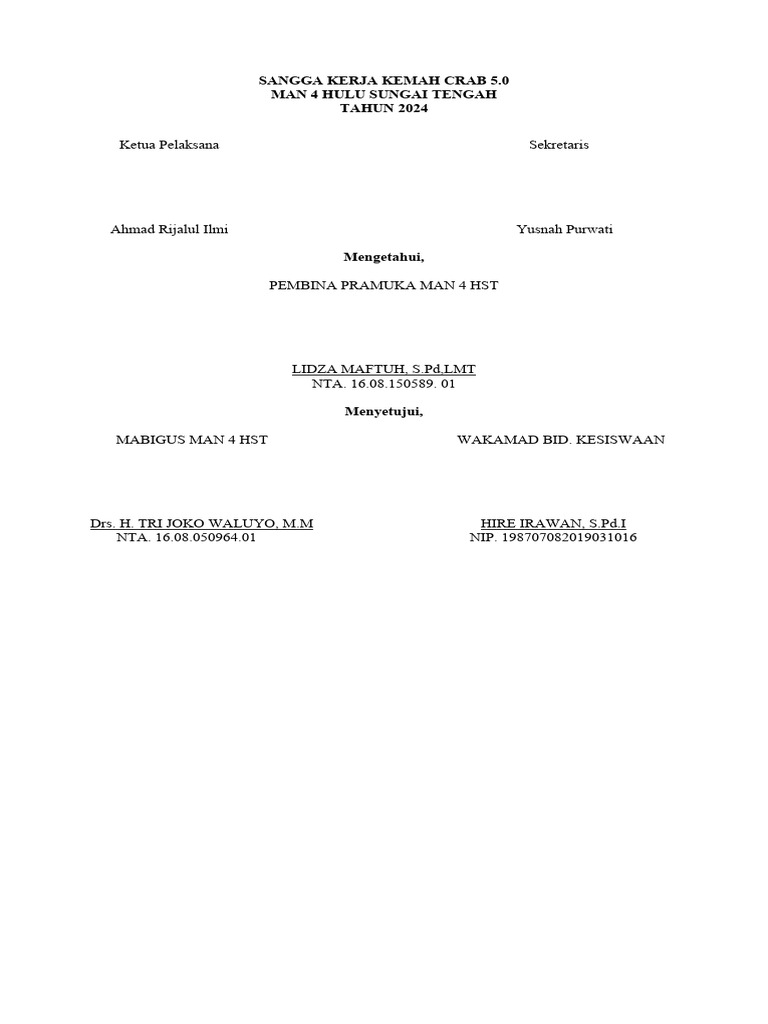 LAMPIRAN RAB DAN TTD | PDF