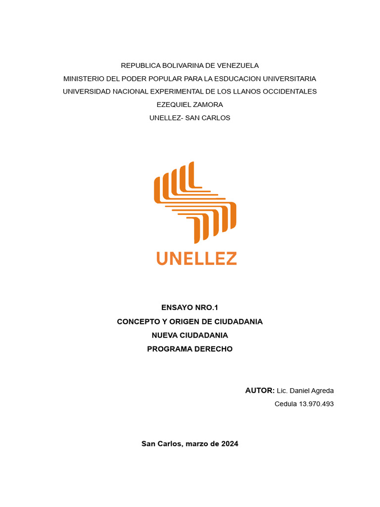 ENSAYO Concepto y Origen de Ciudadanía | Descargar gratis PDF | Ciudadanía | Sociedad