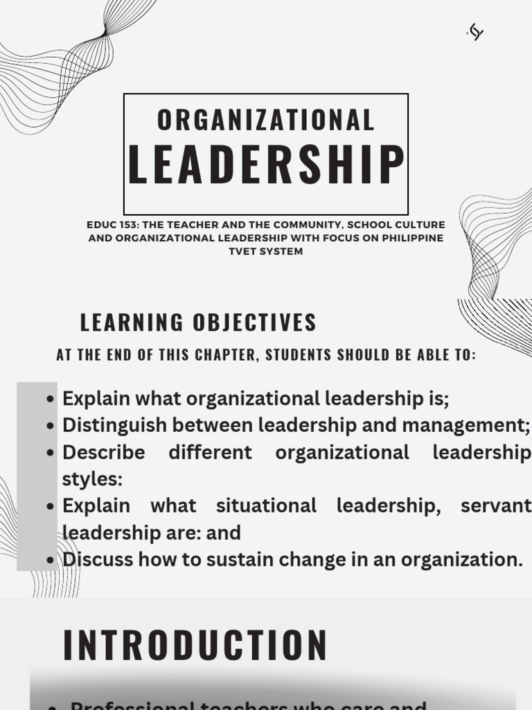 Educ 153 - Chapter 8 - Organizational Leadership | PDF | Leadership | Psychology