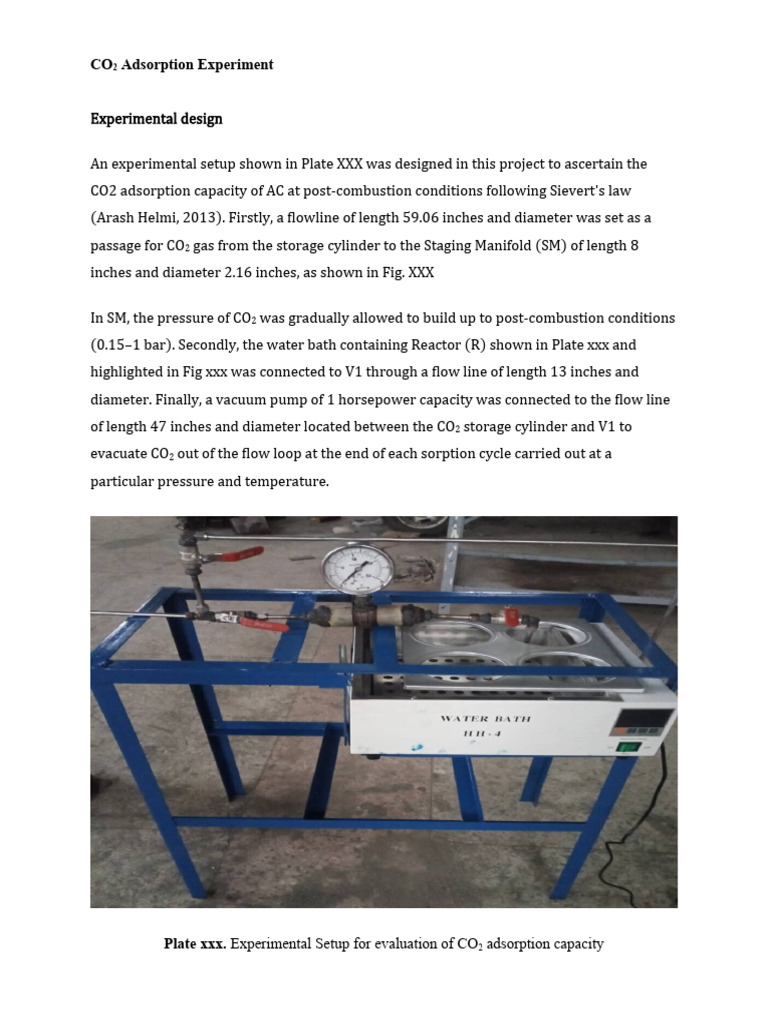 CO2 Adsorption Experiment | PDF | Adsorption | Gases
