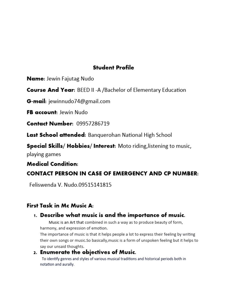 Student-Profile | PDF