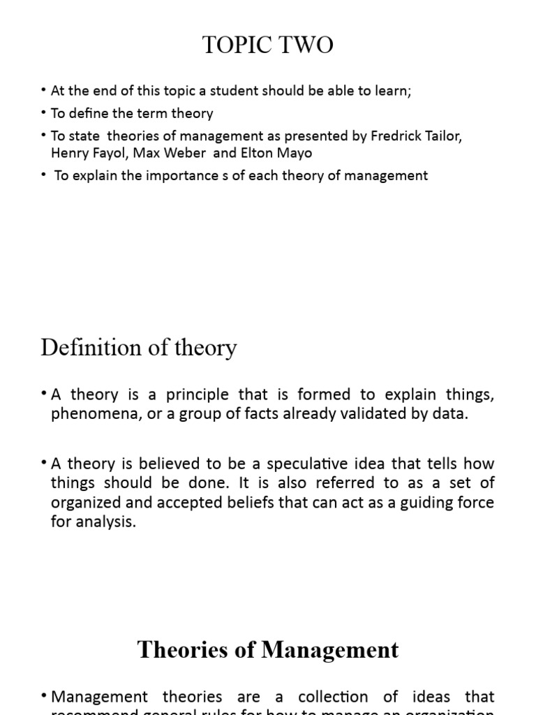P&P of Management (Topic 2&3) - 1 | PDF | Bureaucracy | Business