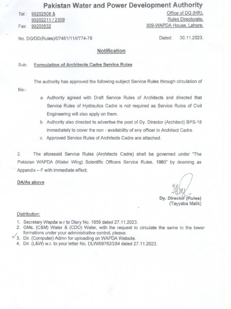 Wapda Rules | PDF