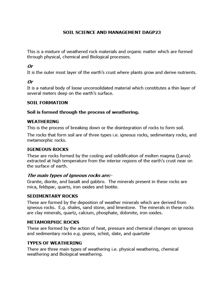 Soil Science and Management Dagp23-1 | PDF | Soil | Crop Rotation