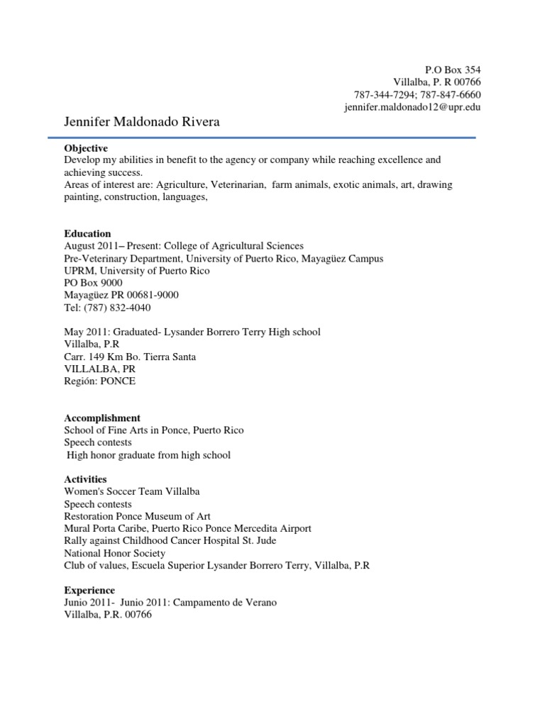 Resume Jenny | PDF