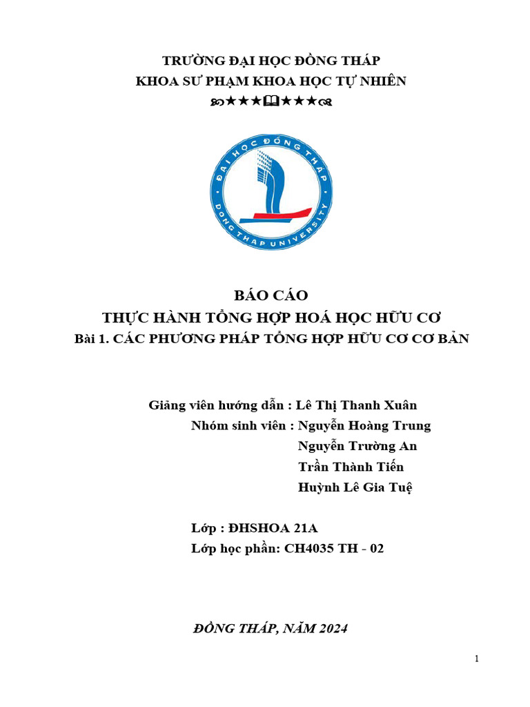 Bài 1. Các PP T NG Hop Huu Co Co Ban | PDF