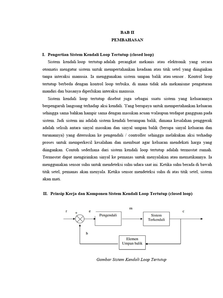 Bab Ii Pembahasan Loop Tertutup | PDF
