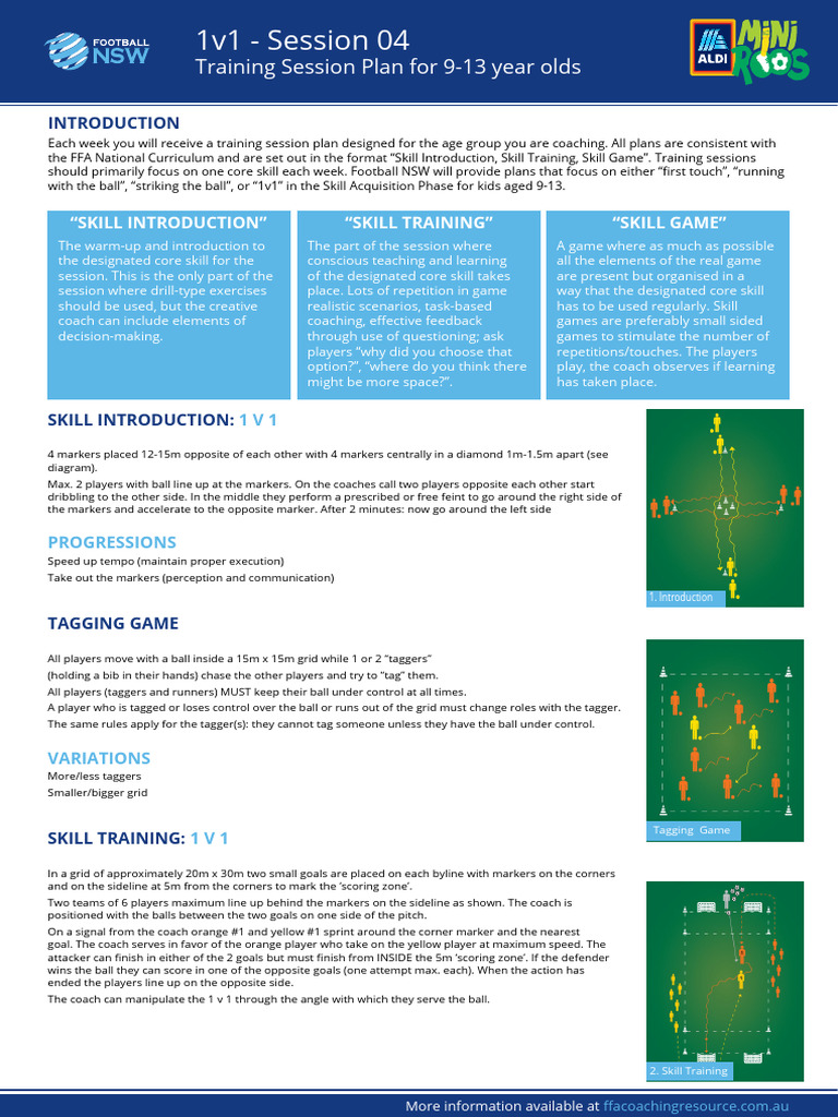 9 To 13 Session 04 1v1.01 | PDF | Defender (Association Football) | Sports