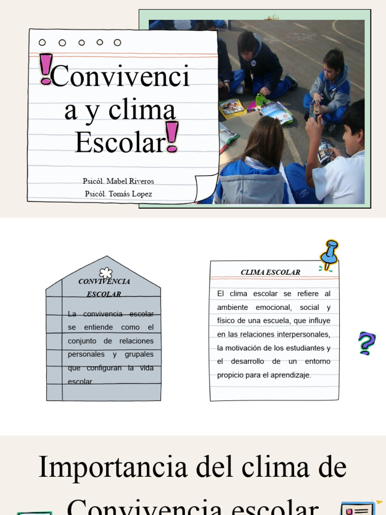 Convivencia y Clima Escolar | PDF