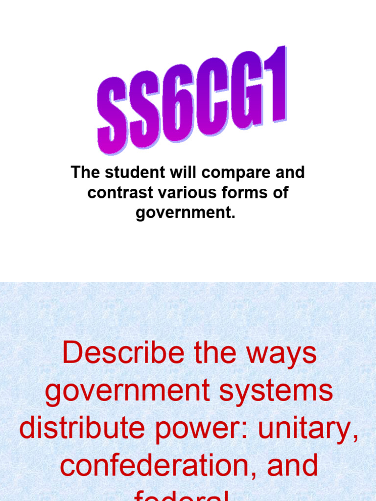SS6CG1 Forms of Government (1) | PDF | Political Ideologies | Democracy