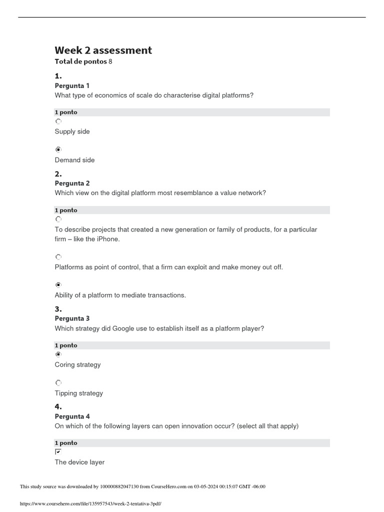 Week 2 Tentativa 3 PDF | PDF | Computing