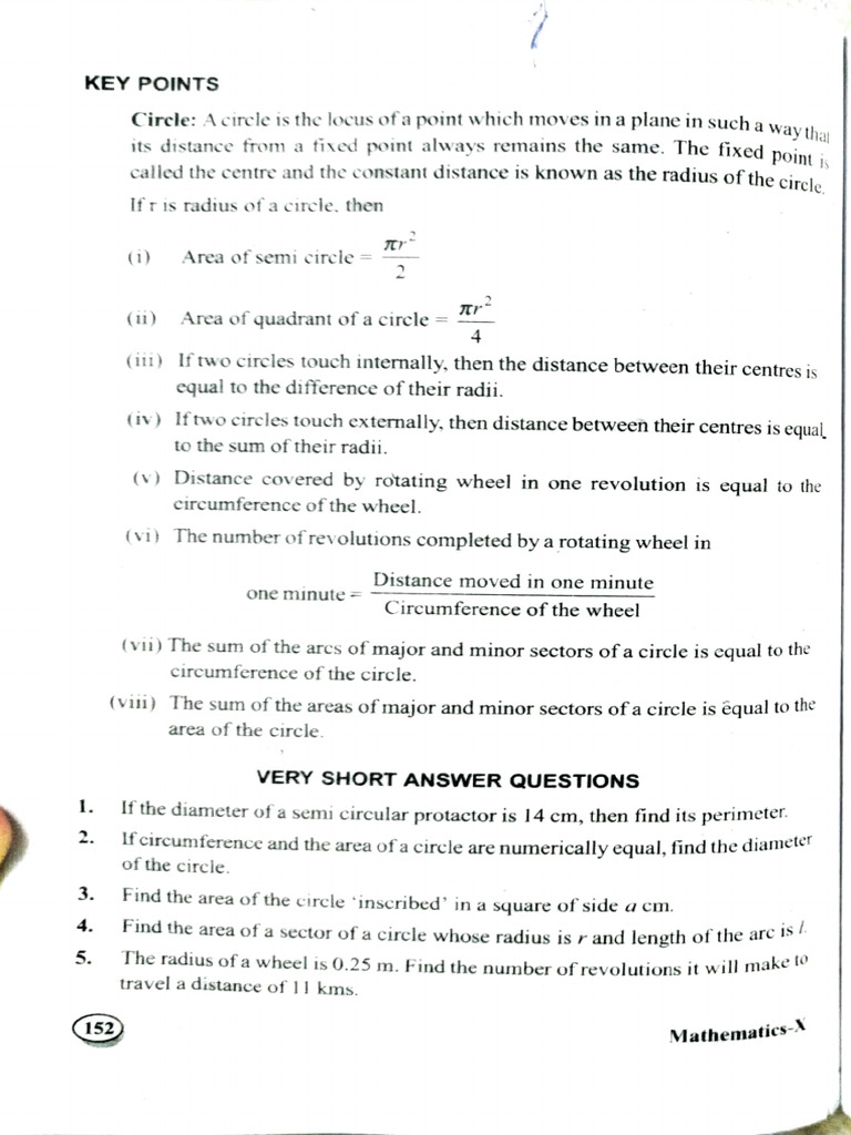 Circle Area and Related Formulas | PDF | Area | Circle