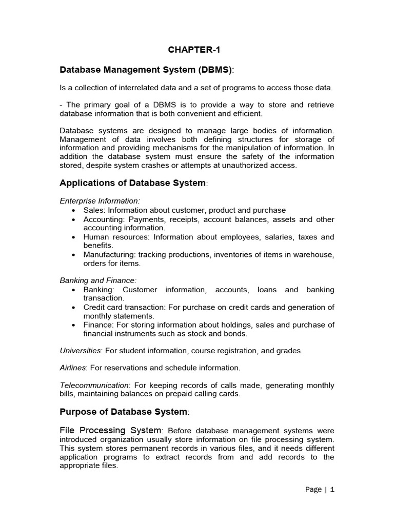 DBMS Reference Notes | PDF | Databases | Conceptual Model