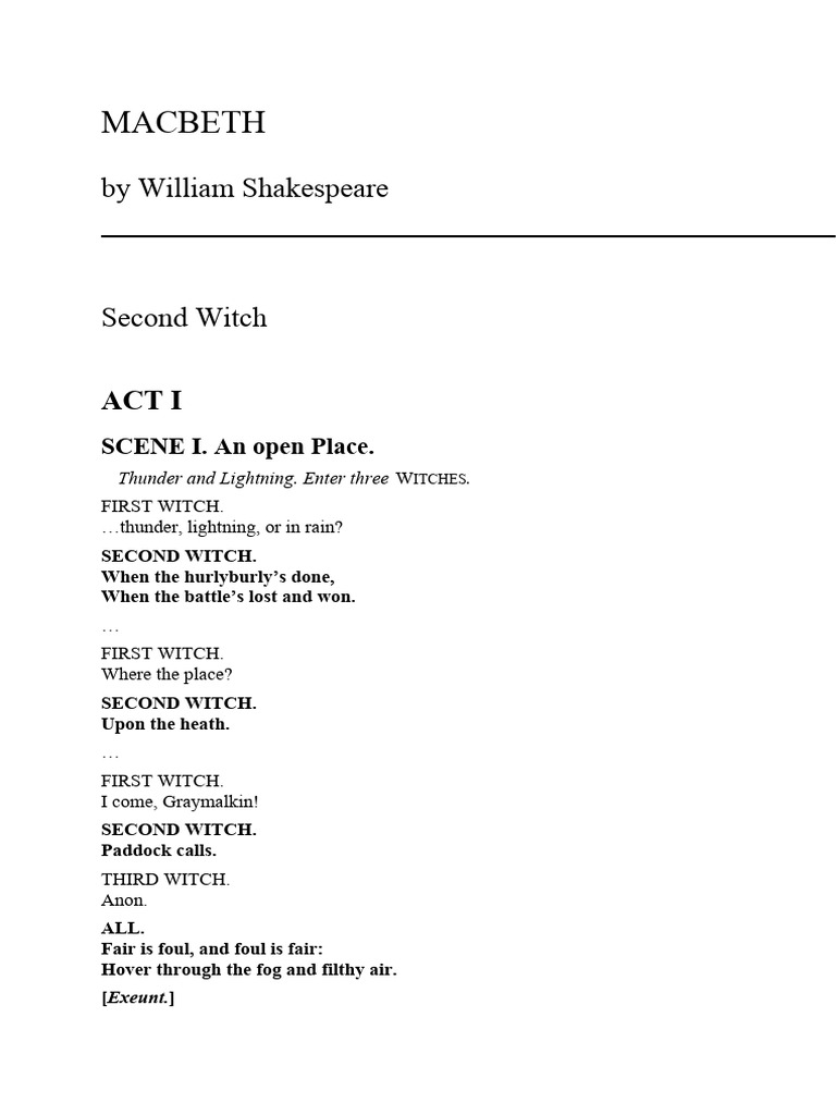 Macbeth: Ambition and Fate Unfold | PDF | Macbeth