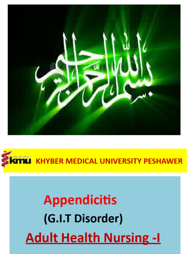 Appendicitis | PDF | Medicine | Gastroenterology