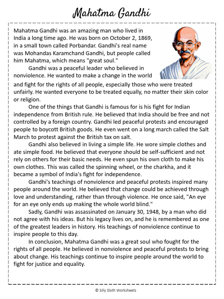 CHRISTIAN REED - MahatmaGandhiBiographyReadingComprehensionPrintable-1 ...