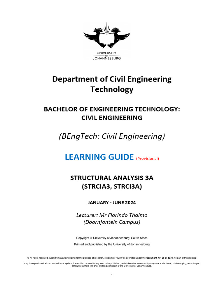 Study Guide - Structural Analysis | PDF | Beam (Structure) | Bending