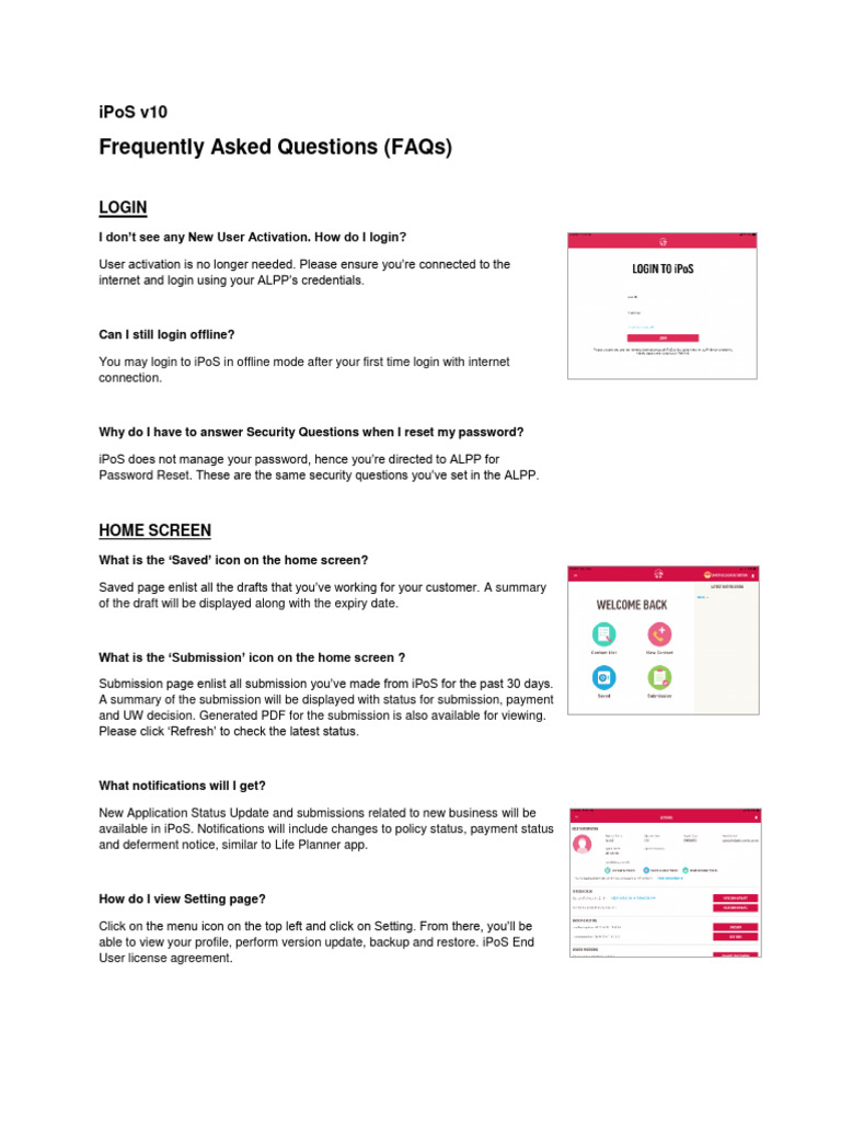 iPoS FAQ | PDF | Insurance | Password