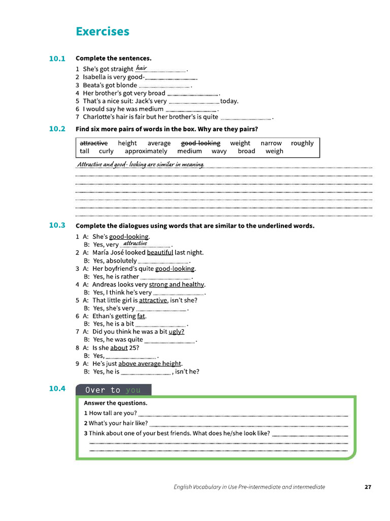 Appearance Exercise | PDF