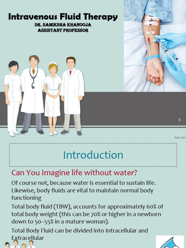 Intravenous Fluid Therapy Dr. Samiksha | PDF | Medical Specialties ...