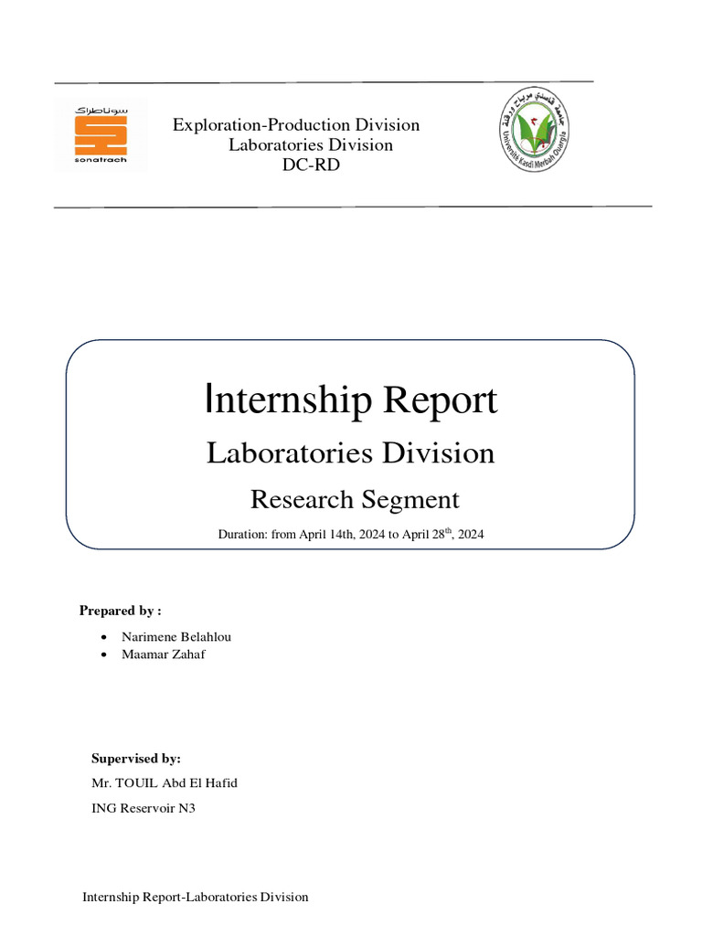 DCRD Internship Report | PDF | Enhanced Oil Recovery | Scanning ...