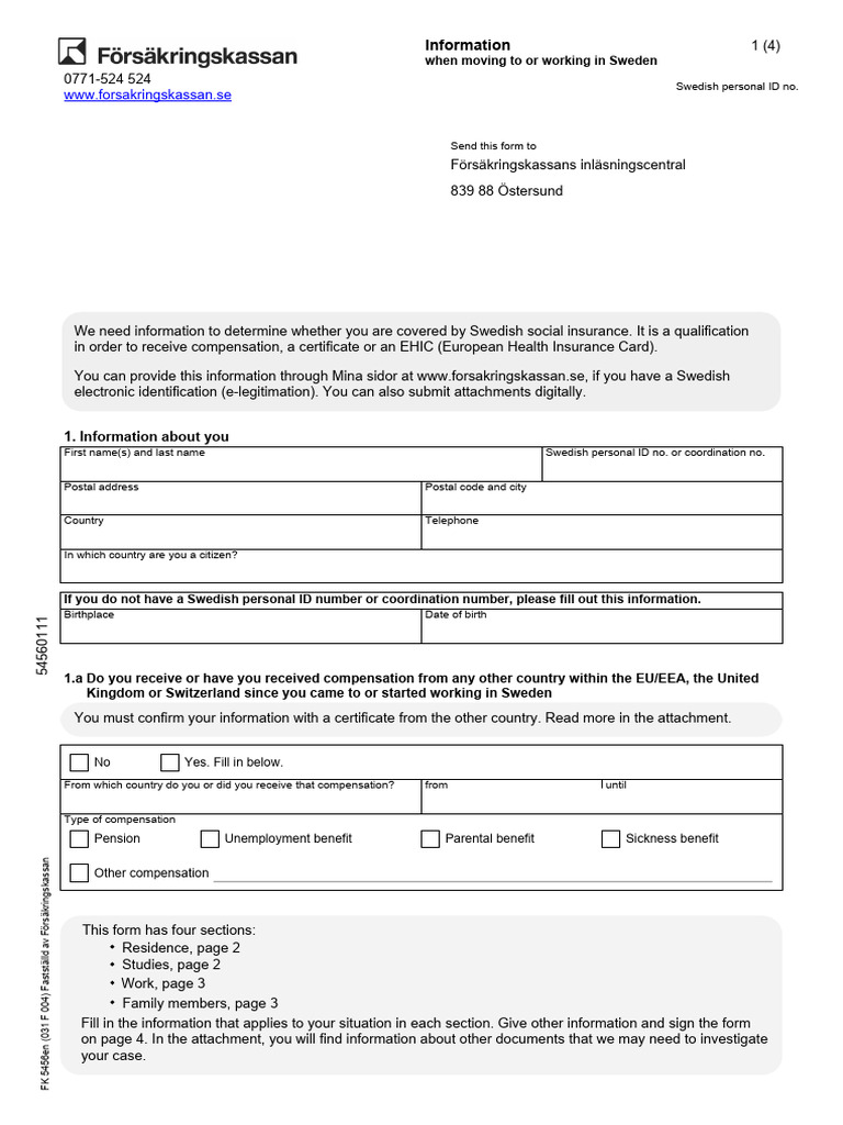 5456 Registration Information Required To Obtain Social Insurance Cover | PDF | Identity Document
