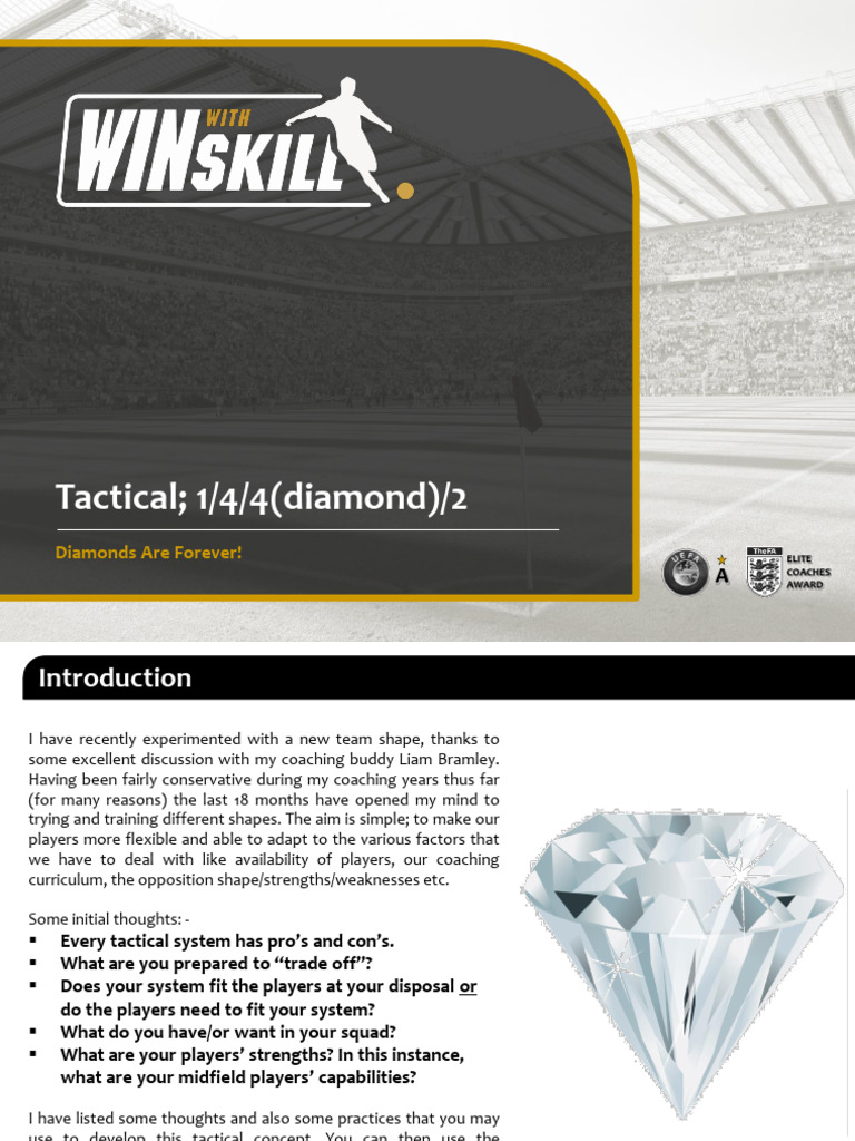 1-4-4-2 Diamond Tactical Analysis - Neil Winskill | PDF | Forward ...