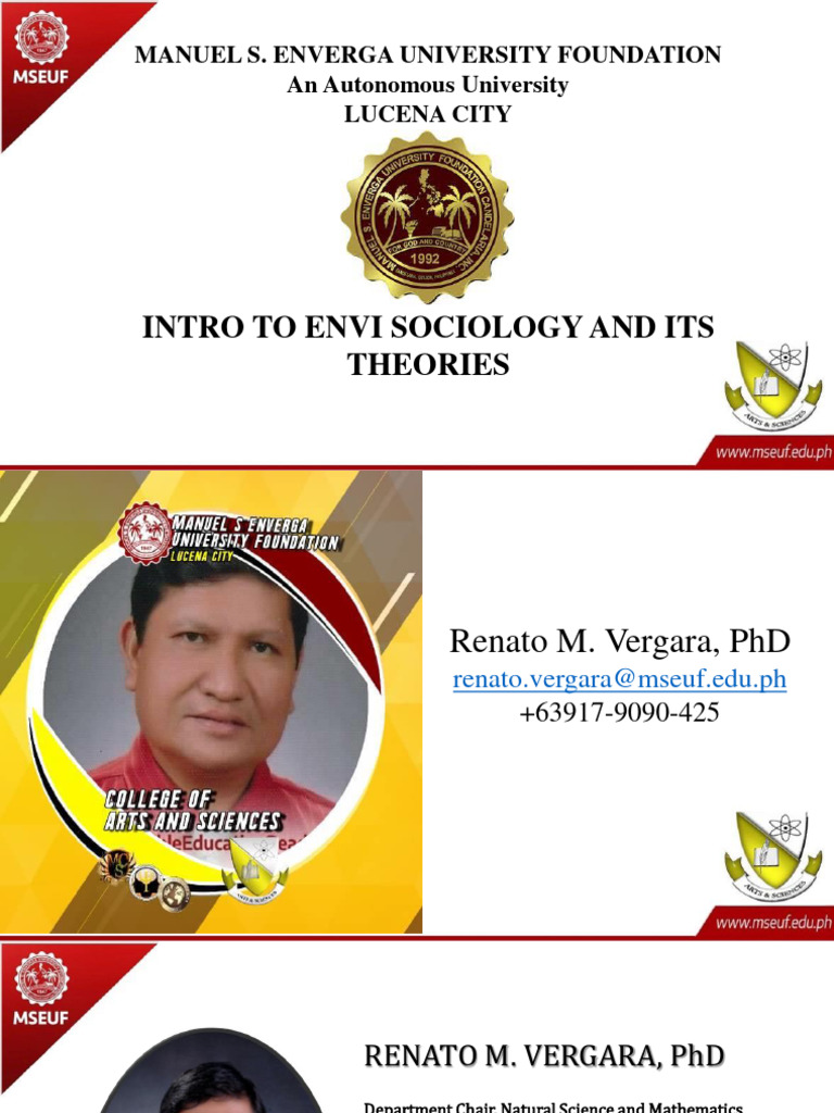 Lesson 1 Intro To Envi Sociology and Its Theories | PDF | Sociology | Liberal Arts Education