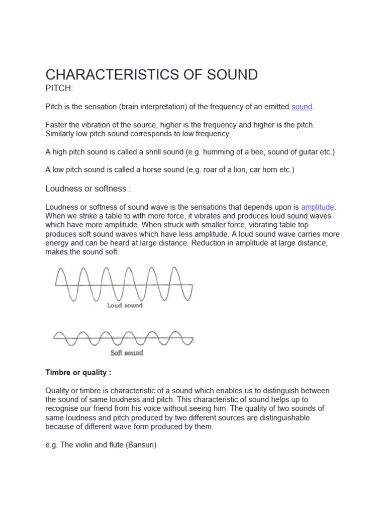 Characteristics of Sound Wave | Download Free PDF | Sound | Noise