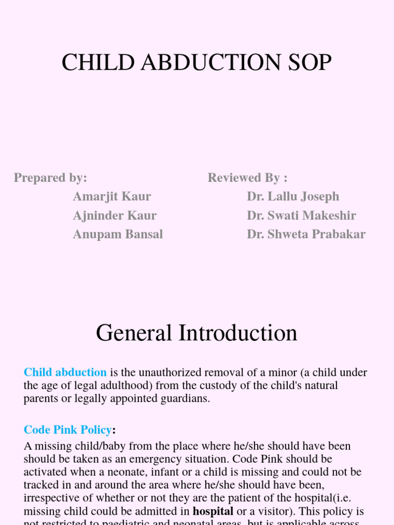 Child Abduction Pink | PDF | Hospital