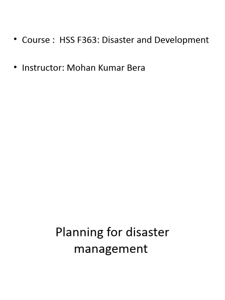 Disaster Management Planning Guide | PDF | Emergency Management ...