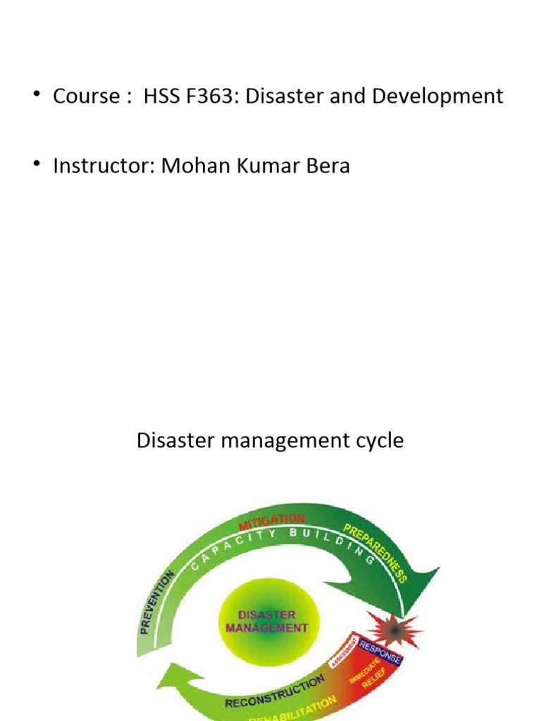 Lecture 26 Disaster Mitigation Pdf Risk Hazards
