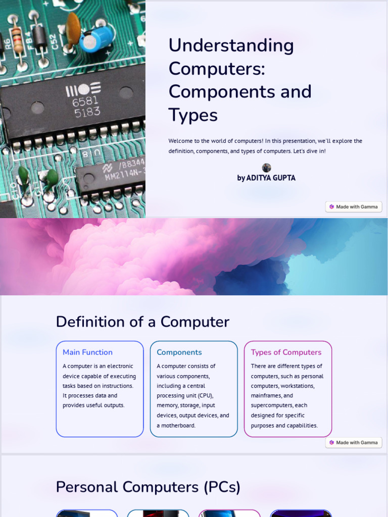 Understanding Computers Components and Types | PDF | Personal Computers | Computer Hardware