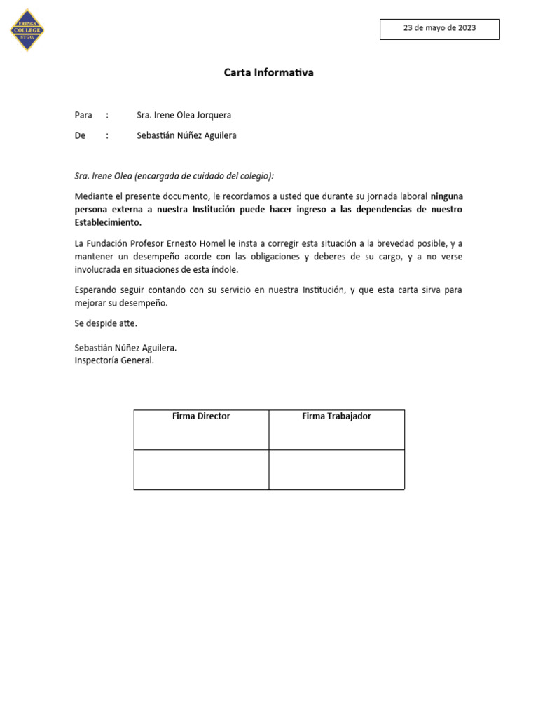Carta Informativa | PDF