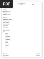 Playgroup Worksheets | PDF