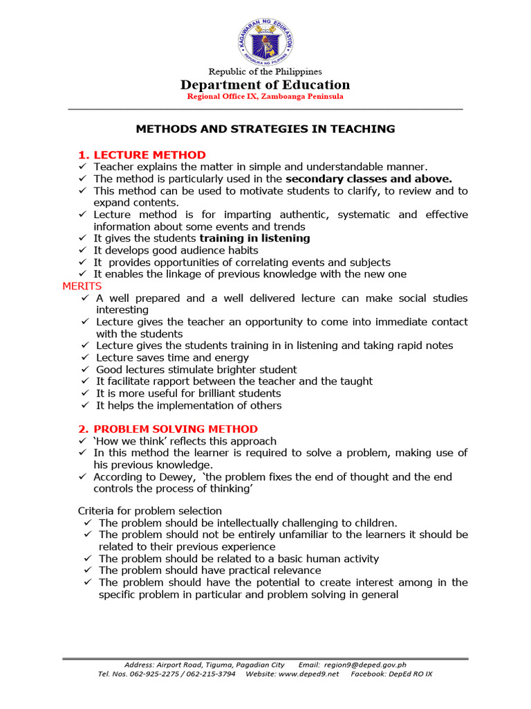 Methods and Strategies in Teaching | PDF | Multimedia | Learning