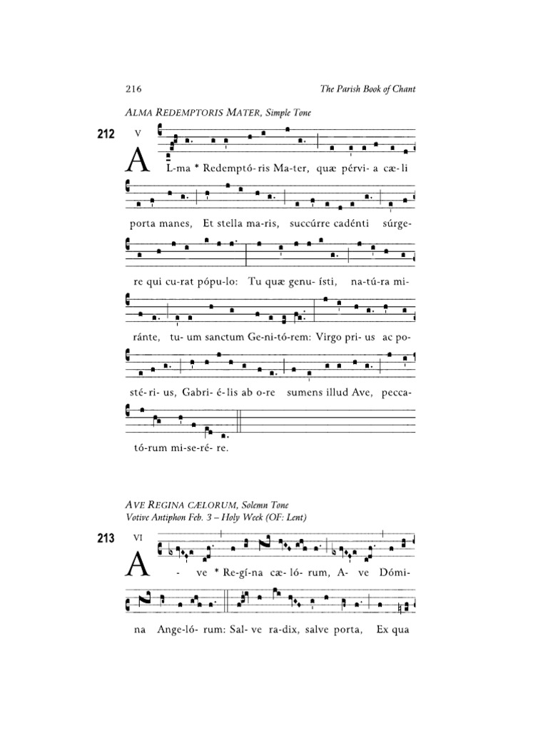 Alma Redemptoris Mater Solemn CHANT (1) | PDF