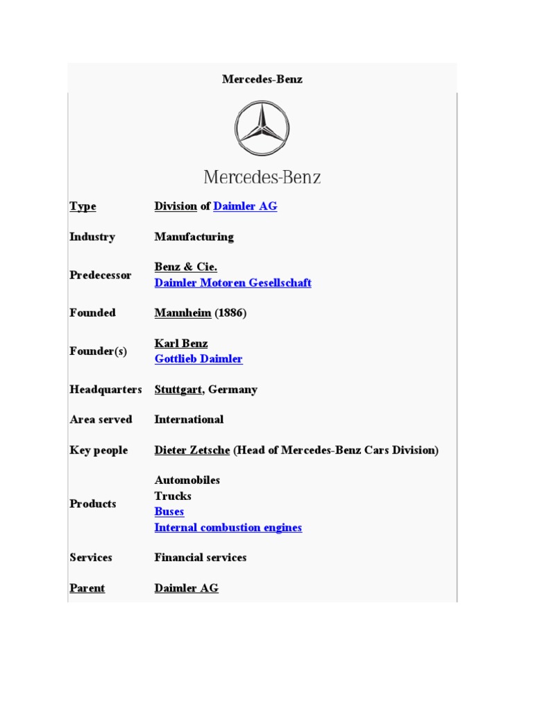 Mercedes | Download Free PDF | Mercedes Benz | Daimler Ag