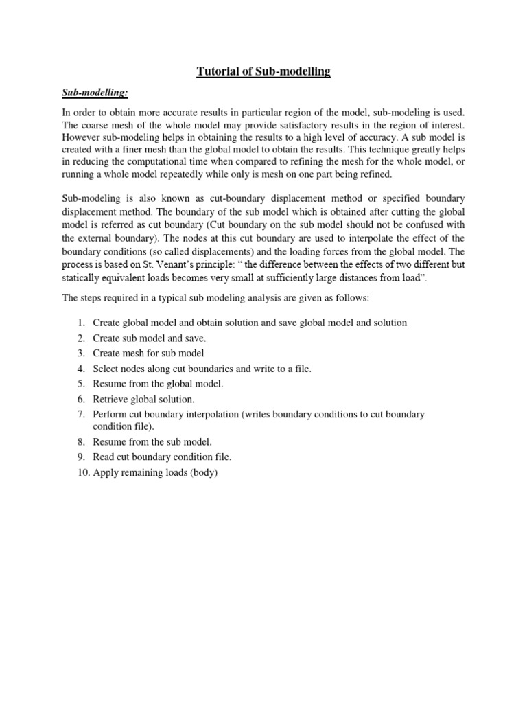 Submodel Tutorial | PDF | Stress (Mechanics) | Deformation (Engineering)