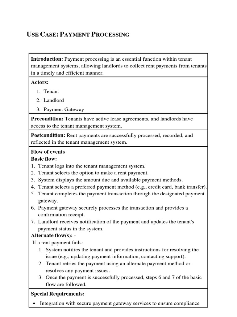 Use Case Description Template | PDF | Password | User (Computing)