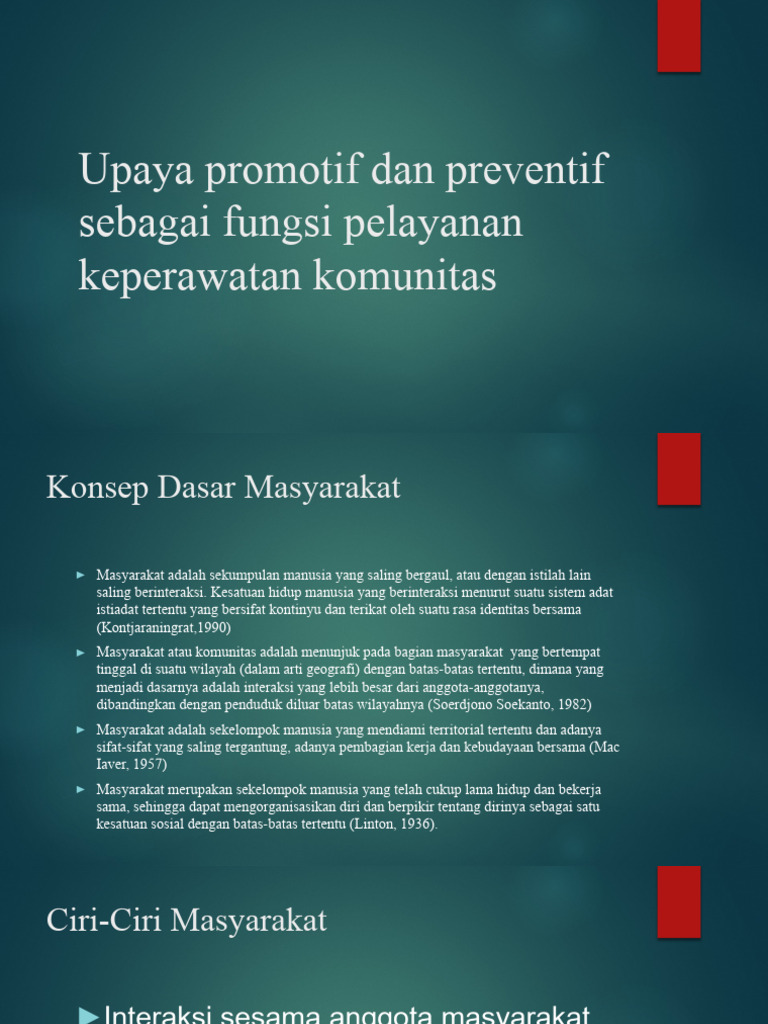 T7 - Upaya Promotif Dan Preventif Sebagai Fungsi Pelayanan Keperawatan ...