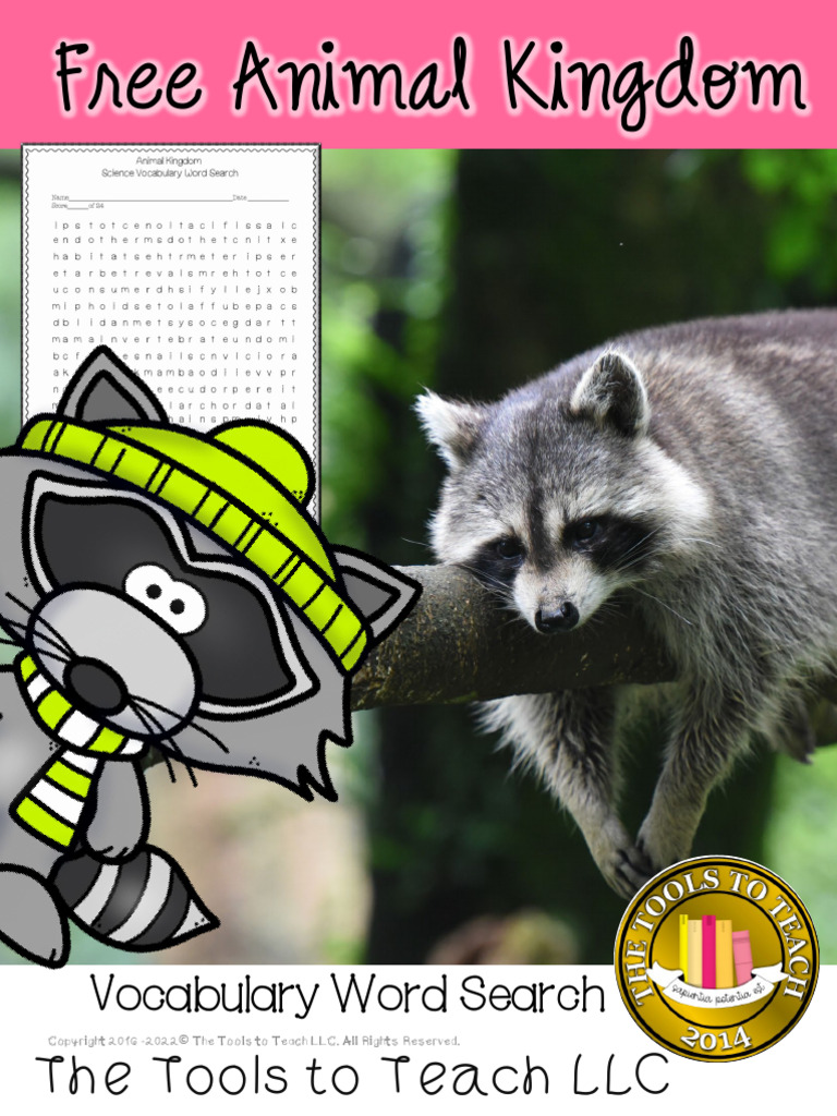 FreeAnimalKingdomVocabularyWordSearch | PDF | Invertebrate | Copyright