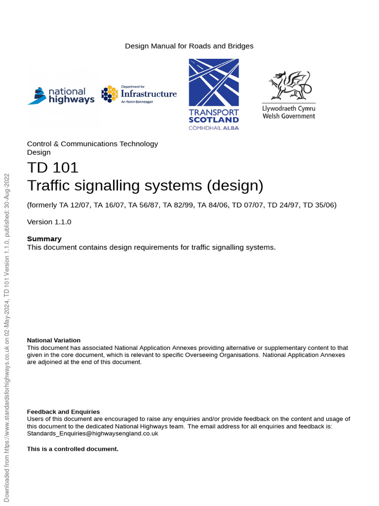 United Kingdom Traffic signalling systems (design) | PDF | Traffic ...