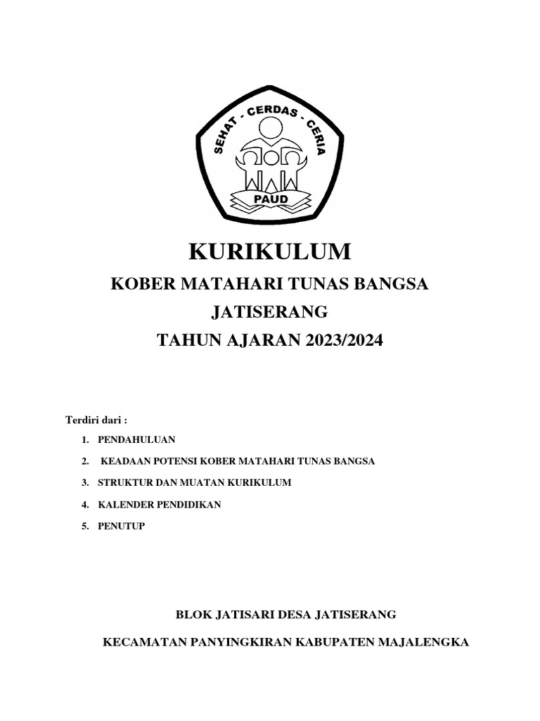 Kurikulum MTB 2023-2024 Fix | PDF