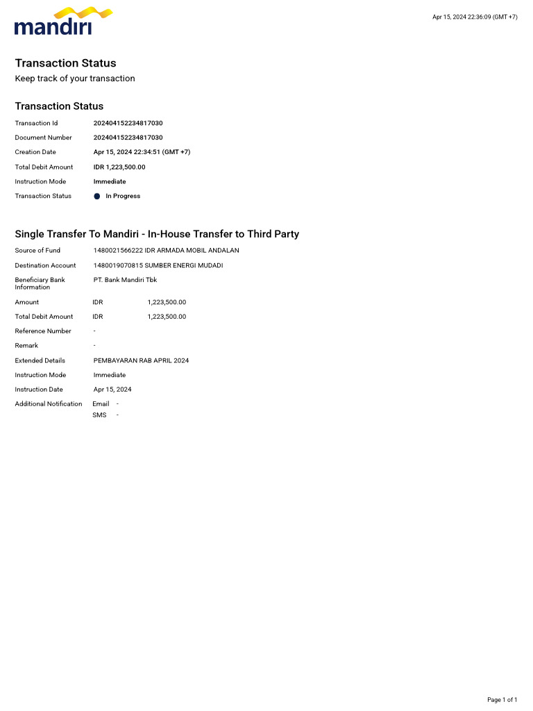 Transaction Status | PDF