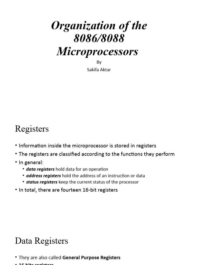 Organization of 8086 | PDF | Central Processing Unit | Computer Data