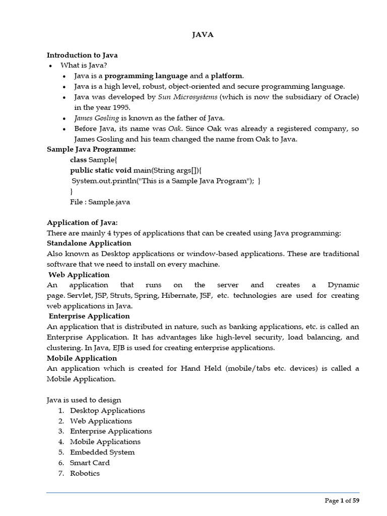 Java Ref Notes Pdf Inheritance Object Oriented Programming 6013